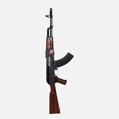 AK-74 Rifle Game Ready 3D Model by Max