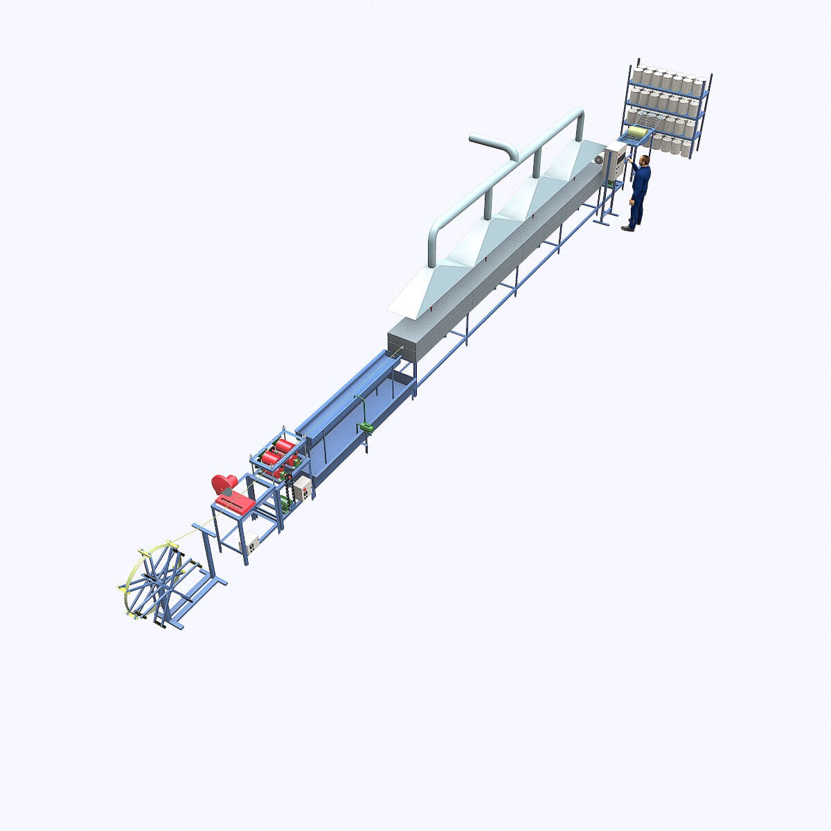 Fiber Reinforced Plastic Rebar Factory - 3D Model by Max