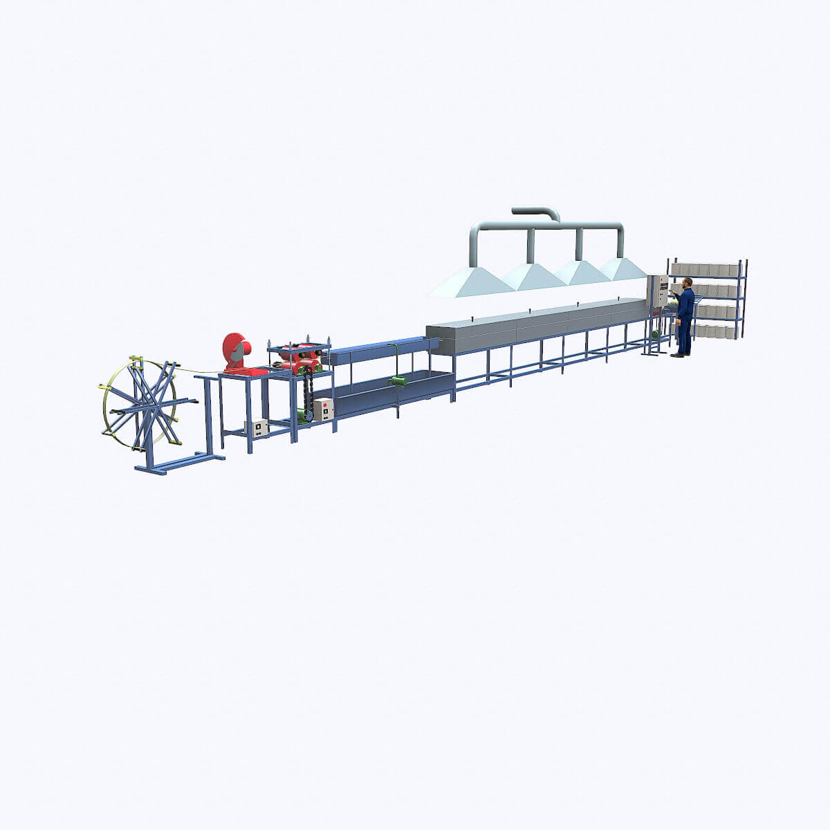 Fiber Reinforced Plastic Rebar Factory - 3D Model by Max