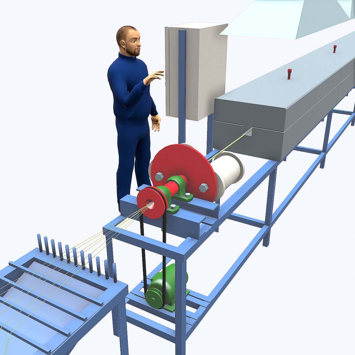 Fiber Reinforced Plastic Rebar Factory - 3D Model by Max