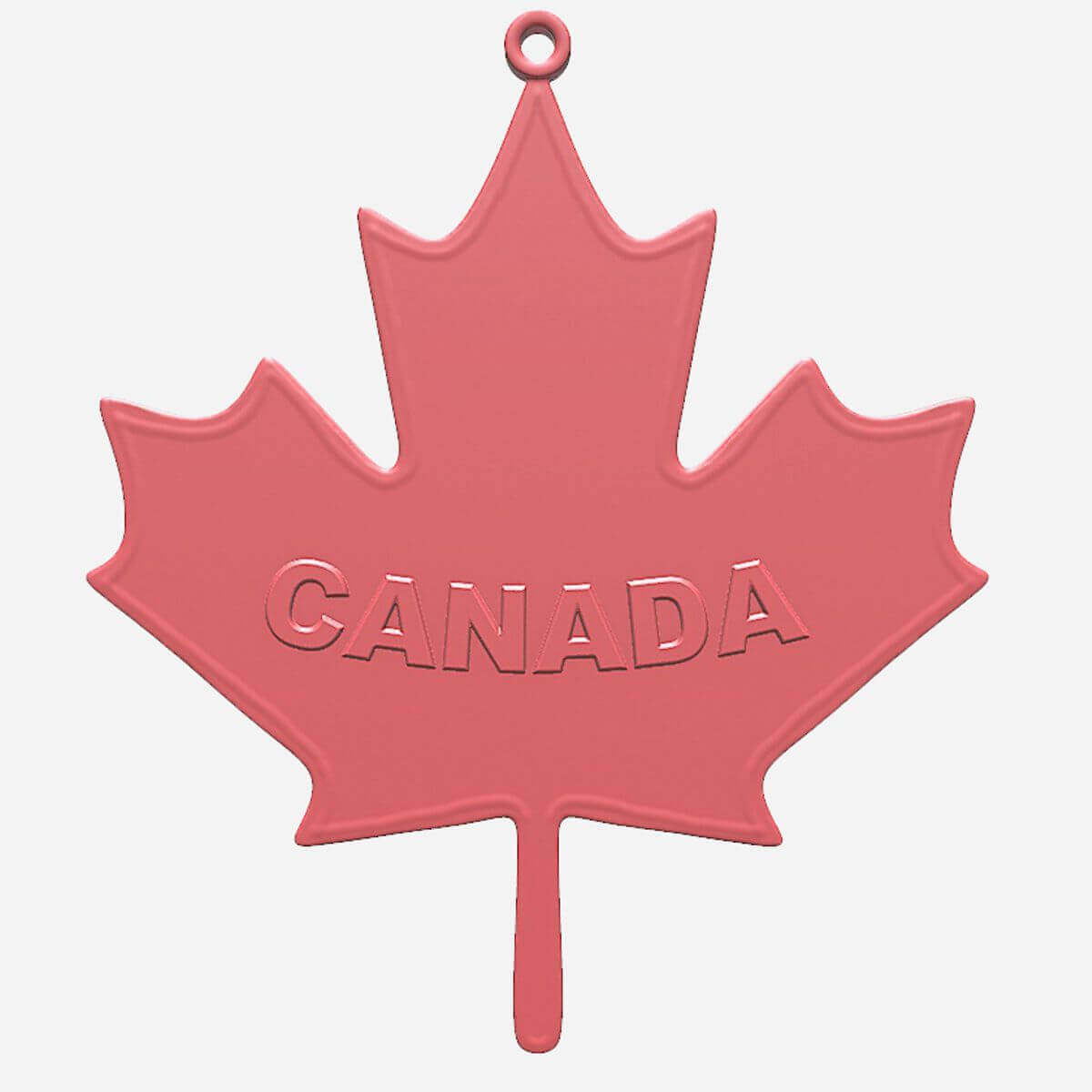 Canada Maple Leaf Keychain - 3D Model by Max