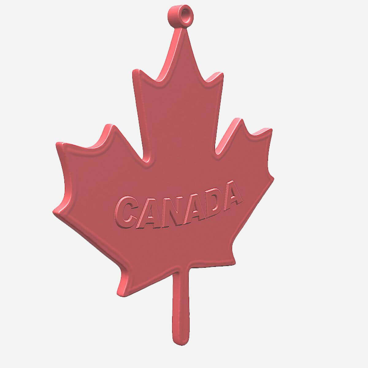 Canada Maple Leaf Keychain - 3D Model by Max