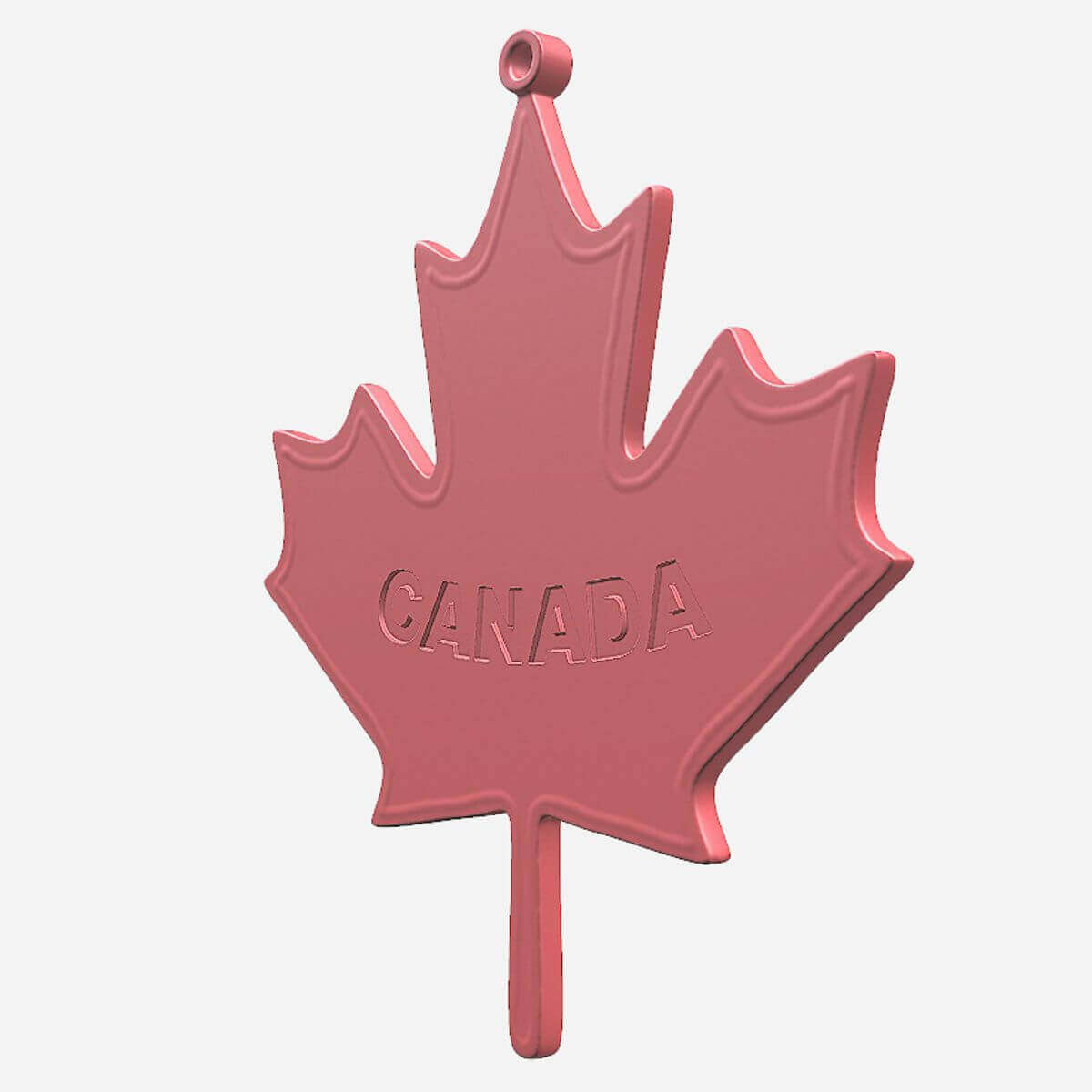 Canada Maple Leaf Keychain - 3D Model by Max