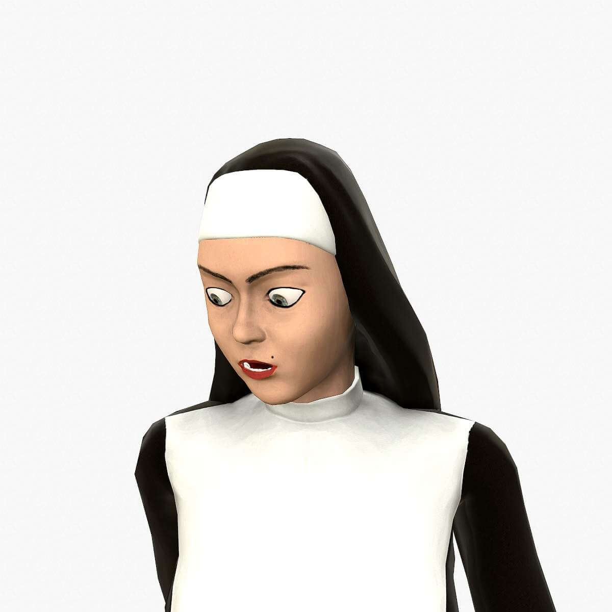 Nun Character - 3D Model by Max