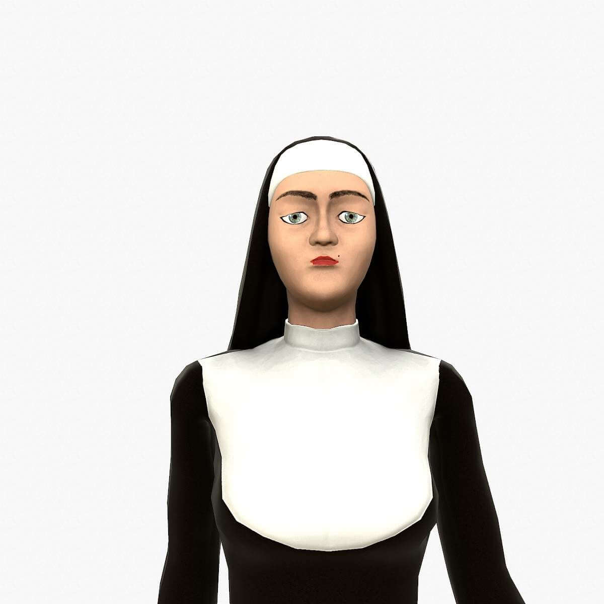 Nun Character - 3D Model by Max