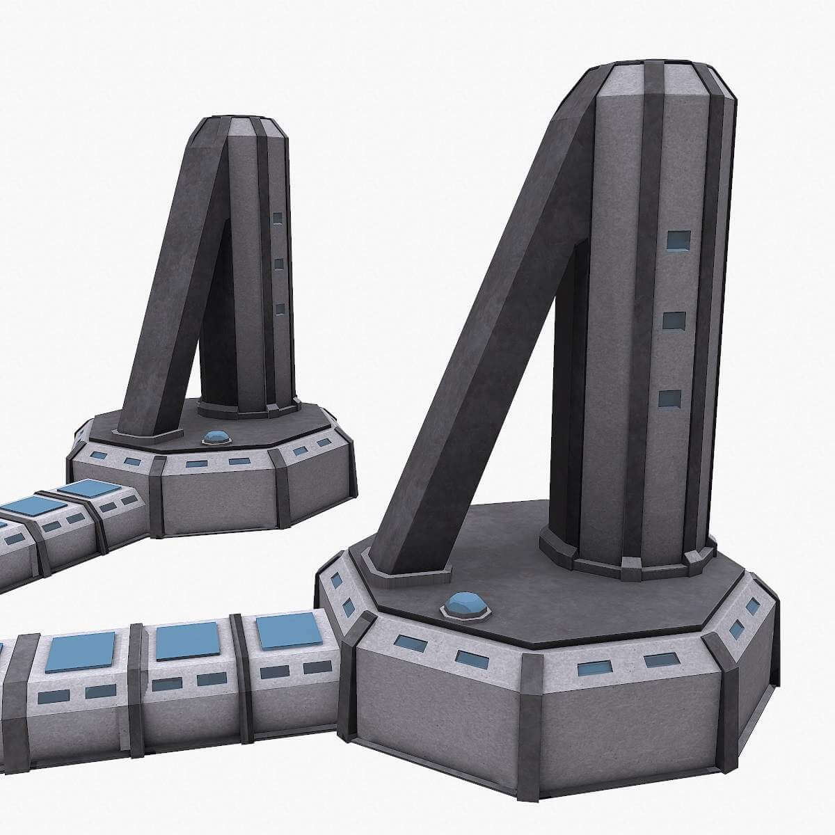 Sci-Fi Factory 3D Model by Max