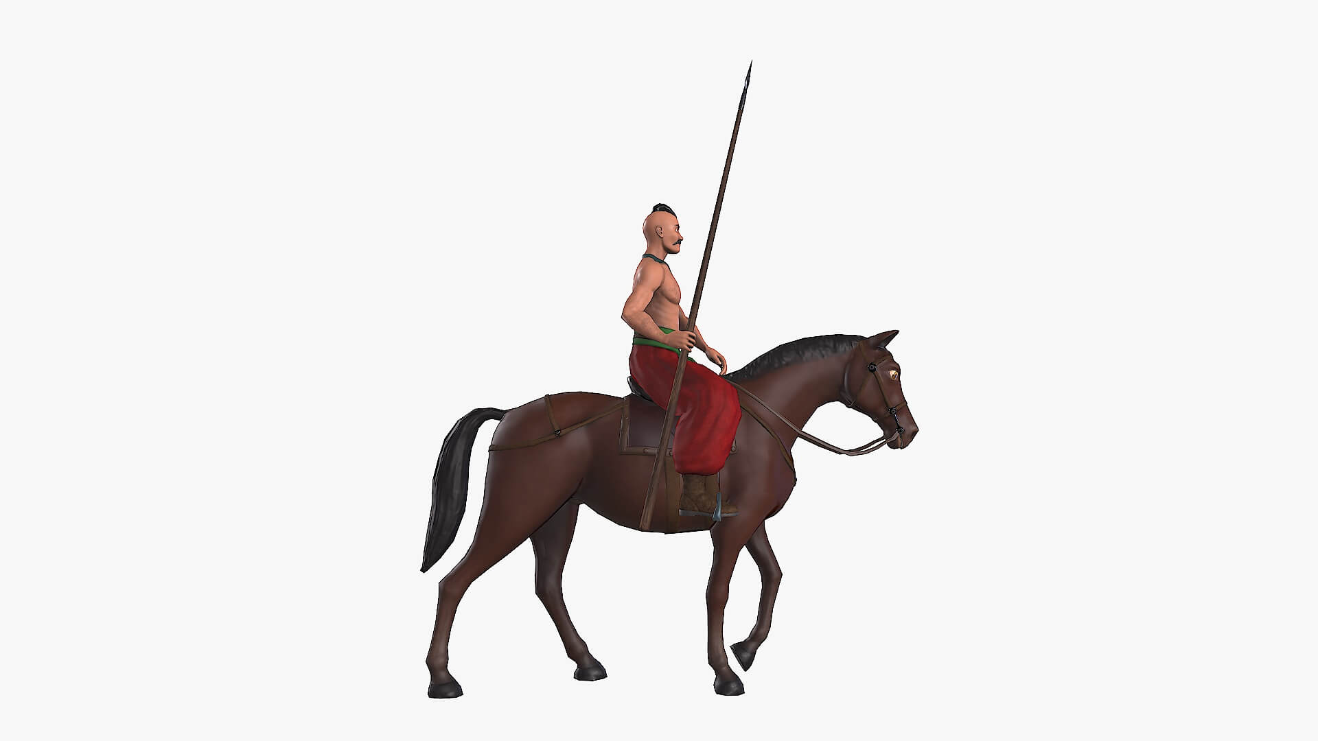 Ukrainian Cossack-Rider 3D Model by Max