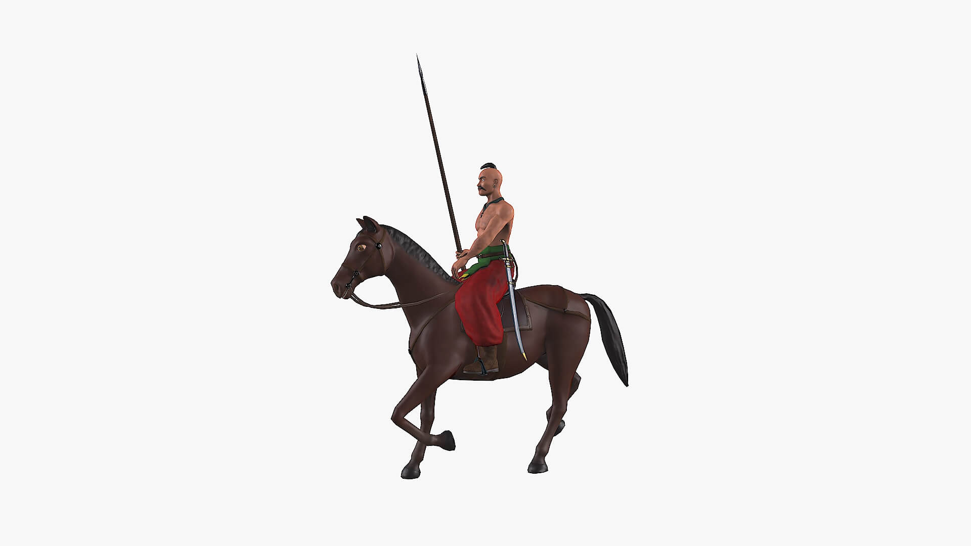 Ukrainian Cossack-Rider 3D Model by Max