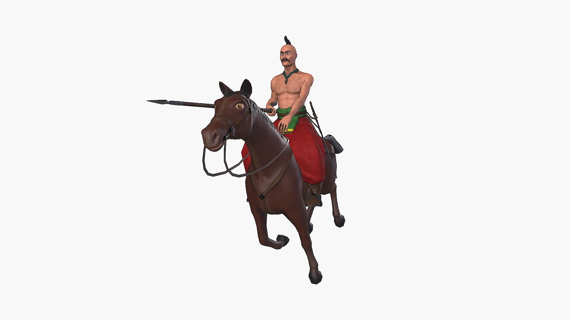 Ukrainian Cossack-Rider 3D Model by Max