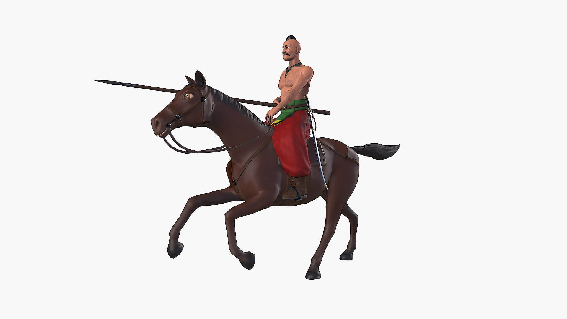 Ukrainian Cossack-Rider 3D Model by Max