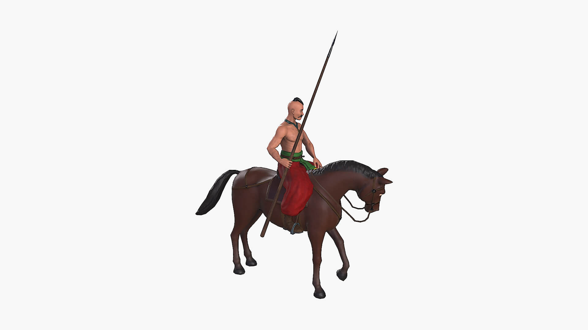 Ukrainian Cossack-Rider 3D Model by Max
