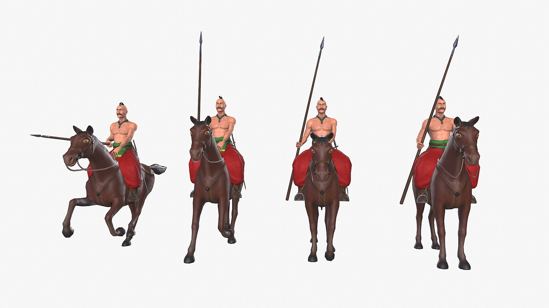 Ukrainian Cossack-Rider 3D Model by Max