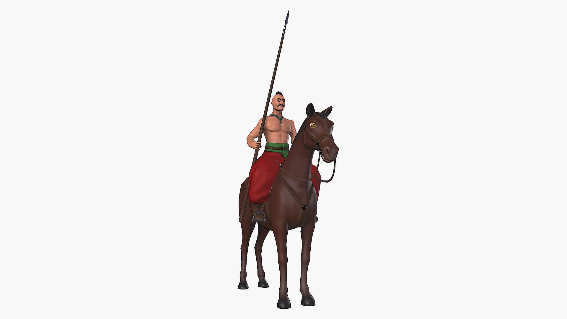 Ukrainian Cossack-Rider 3D Model by Max