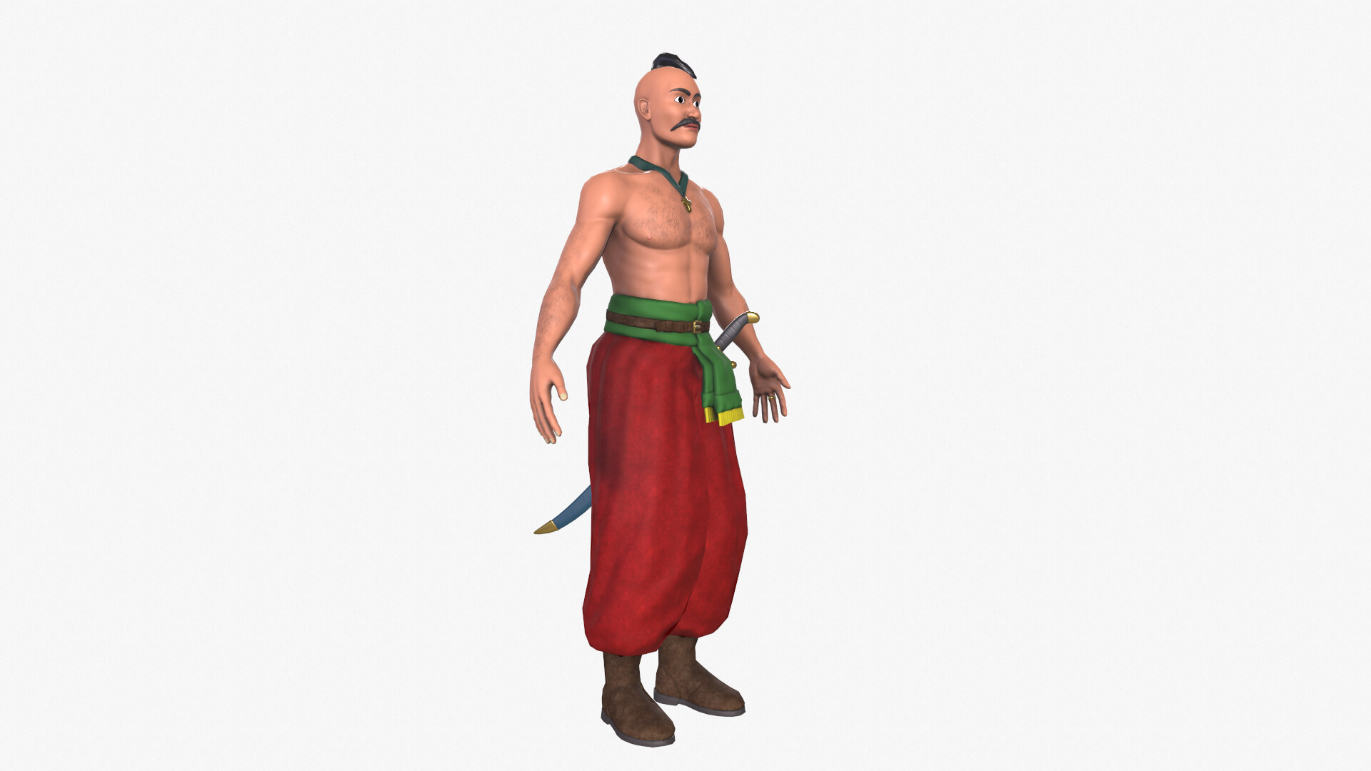 Ukrainian Cossack Rigged - 3D Model by Max