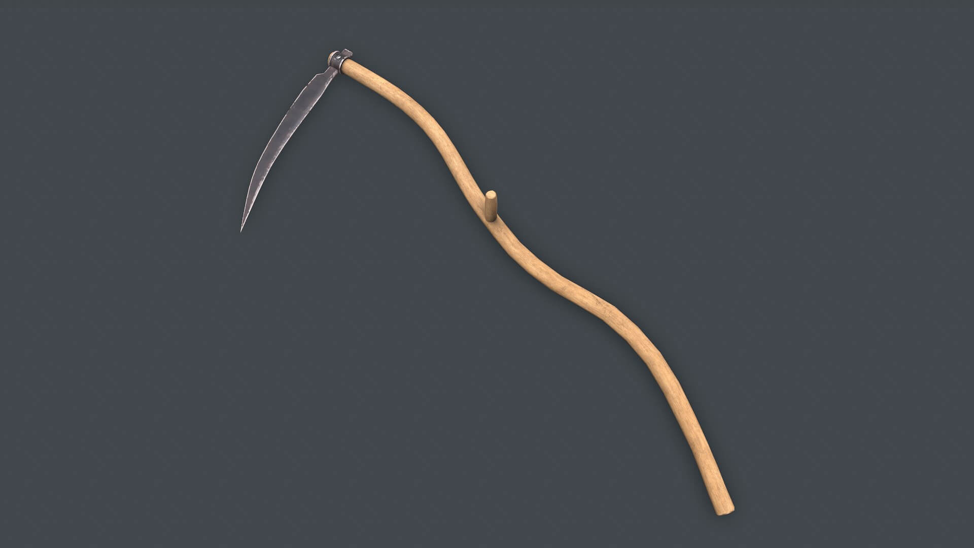 Scythe Low Poly PBR - Free 3D Model by Max3ddd