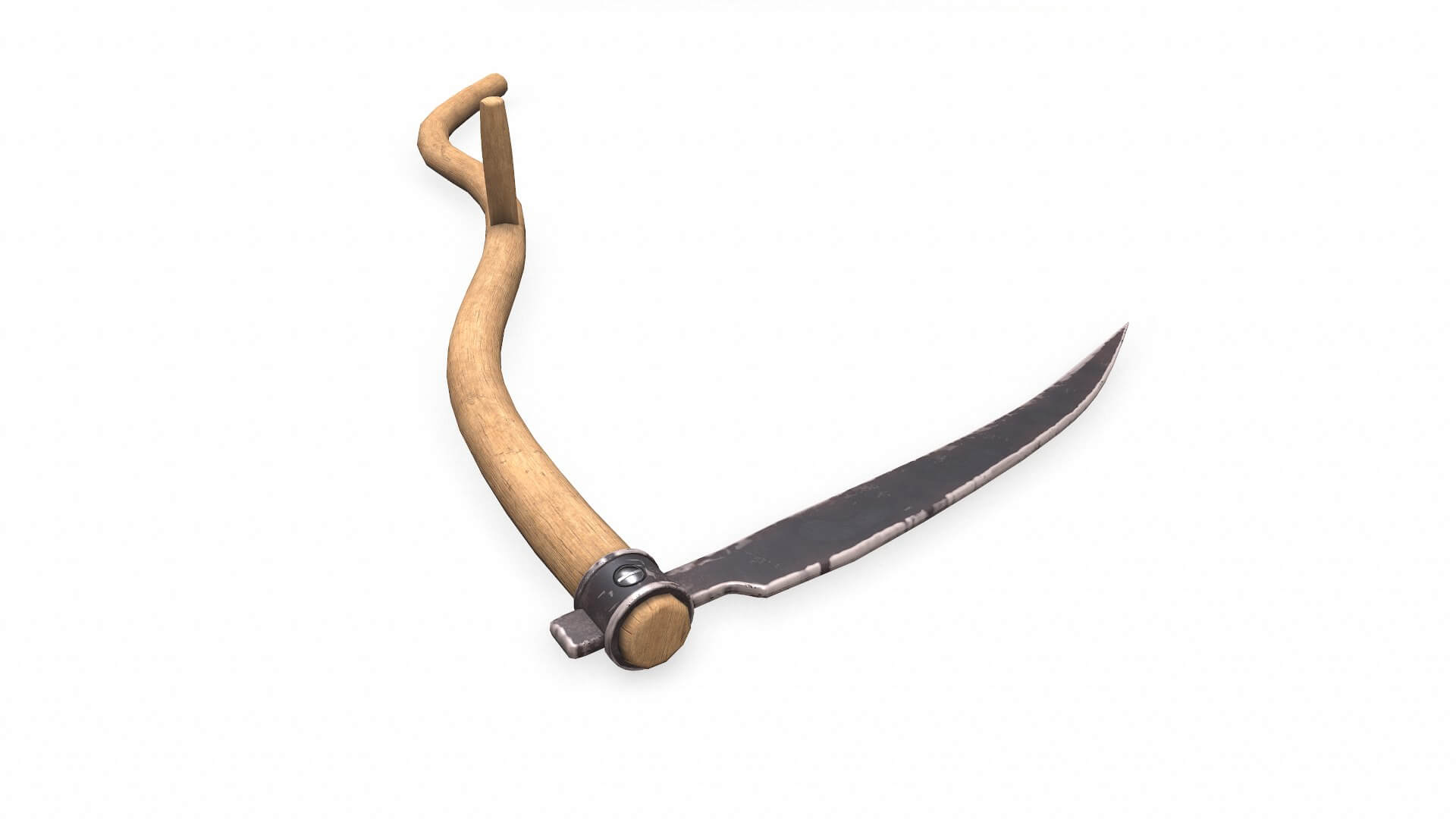 Scythe Low Poly PBR - Free 3D Model by Max3ddd