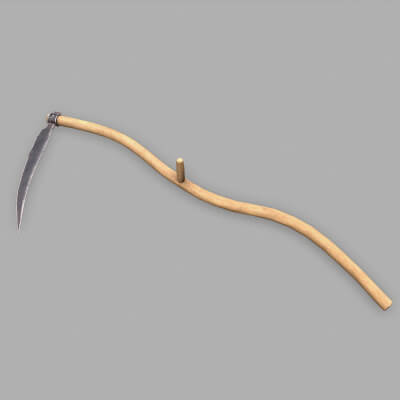 Scythe Low Poly PBR - Free 3D Model by Max3ddd