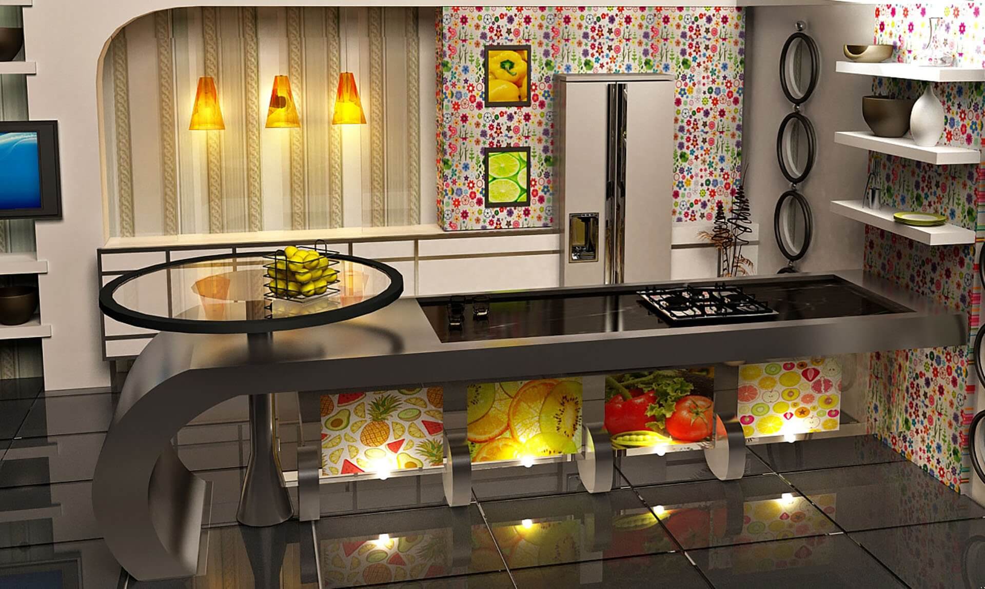 Virtual Kitchen Set TV Studio - 3D Model by maxegy