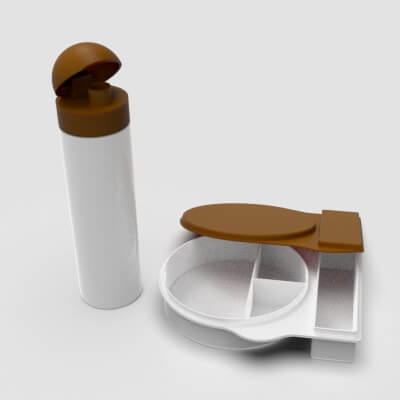 Simple Lunch Set - 3D Model by maxt357
