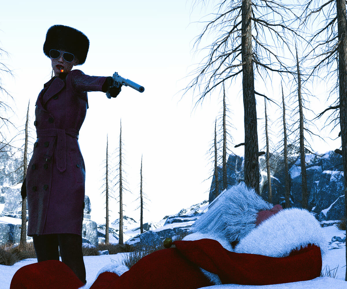 Ho Ho Homicide 3D Render, Digital Art by maxtruanuar
