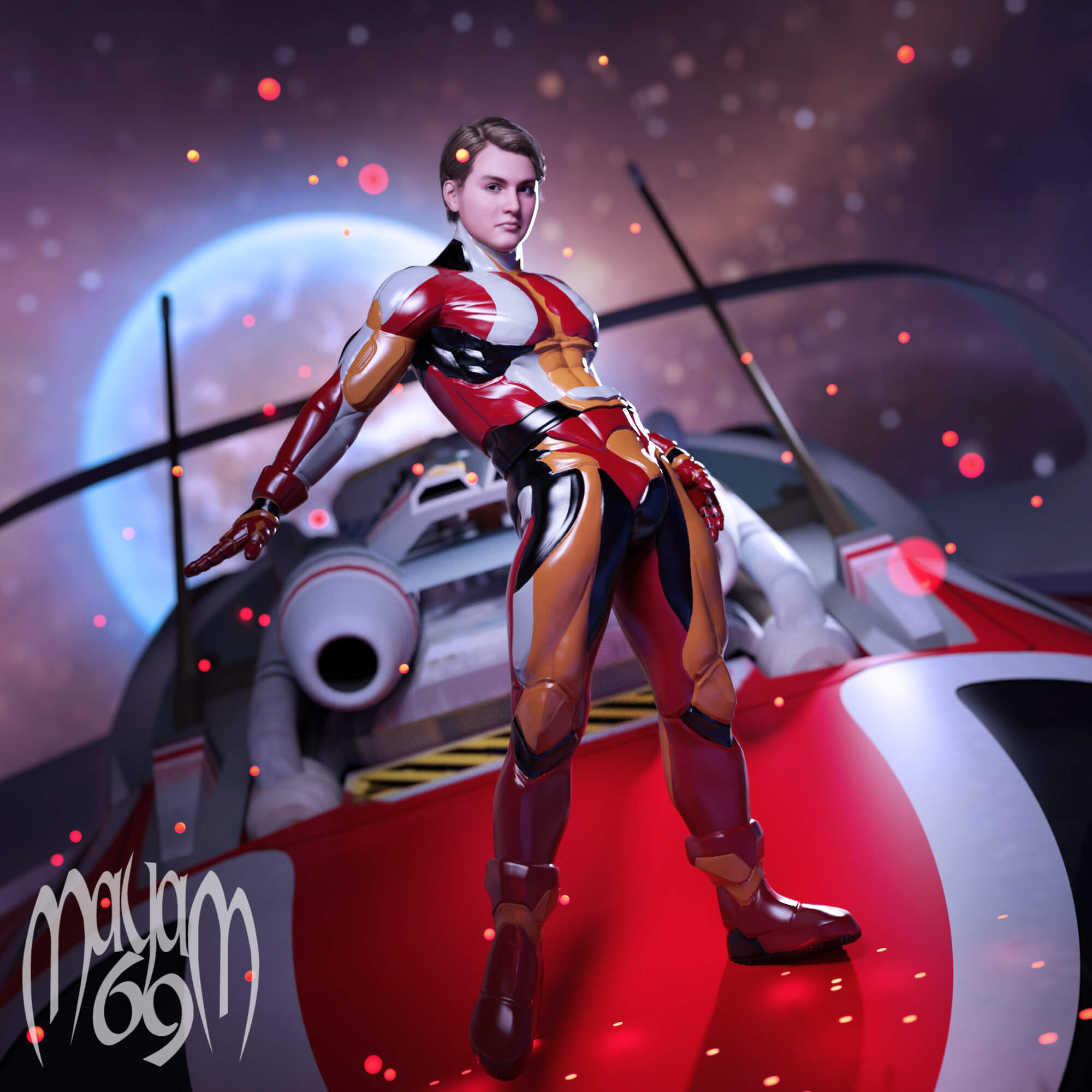 Nick cosplayed 3D Render, Digital Art by mayam69