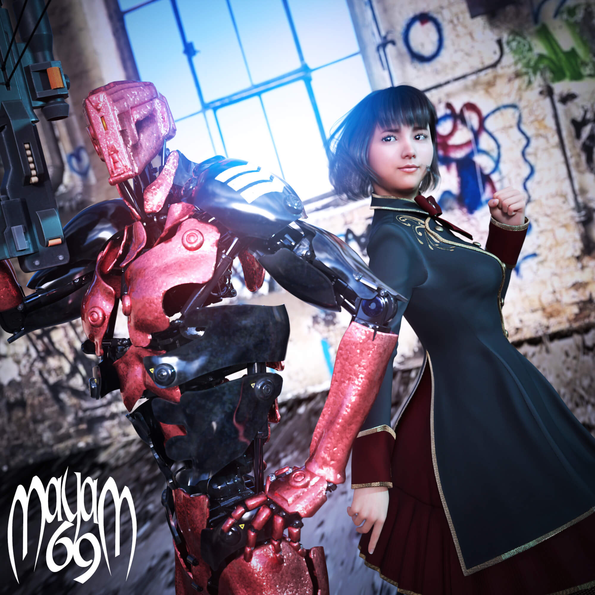 Runa 3D Render, Digital Art by mayam69