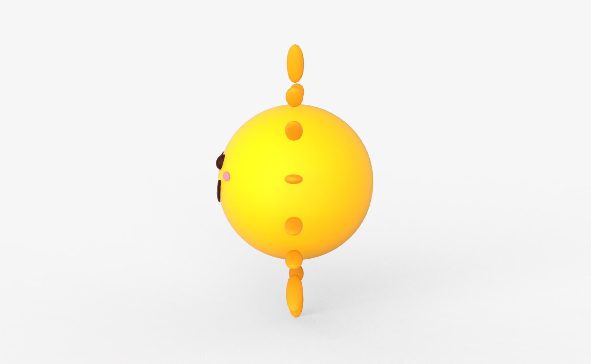 Cartoon Sun Little 01 - 3D Model by Mayaz