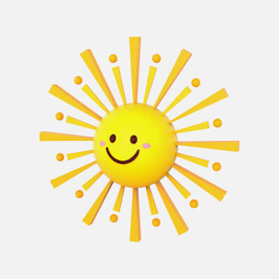 Cartoon Sun Little 04 - 3D Model by Mayaz