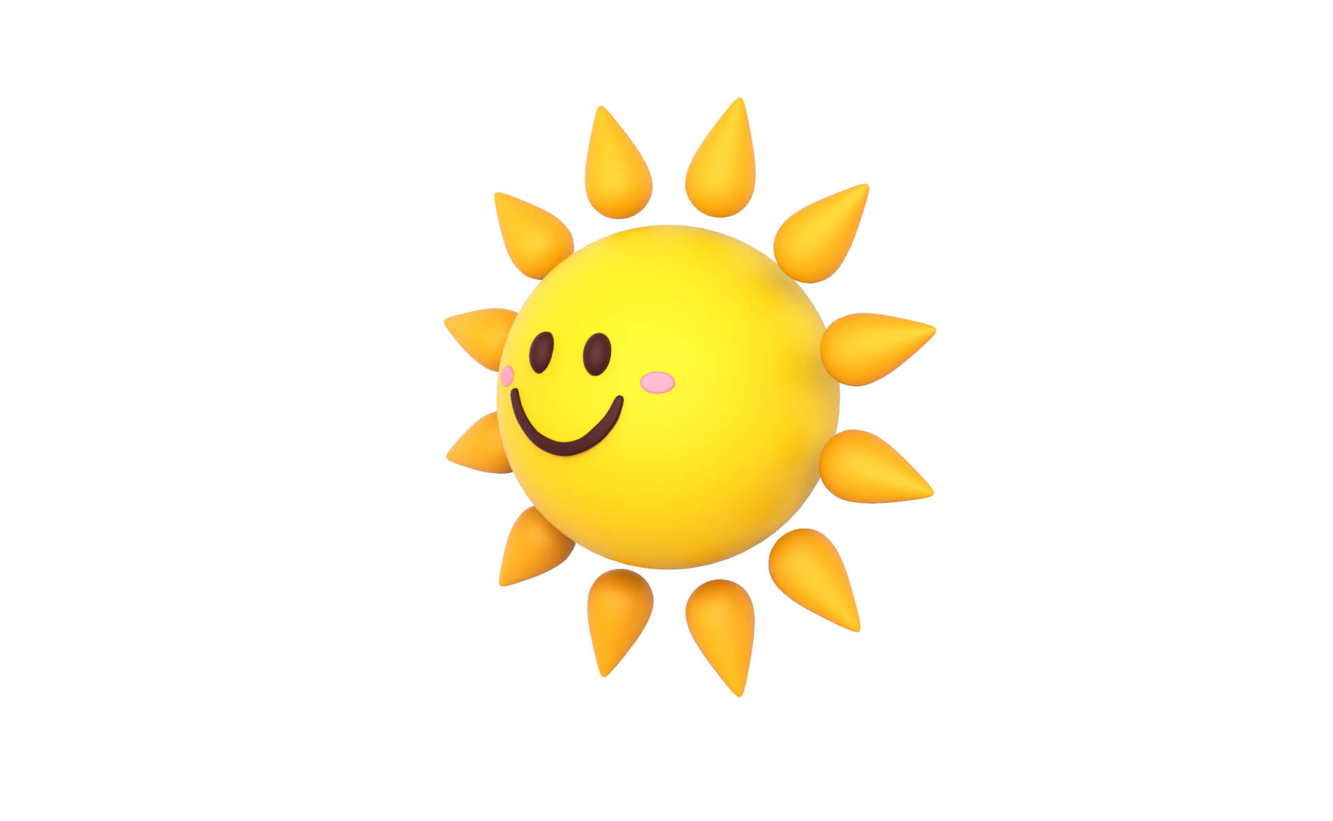 Cartoon Sun Little - 3D Model by Mayaz