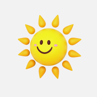 Cartoon Sun Little - 3D Model by Mayaz