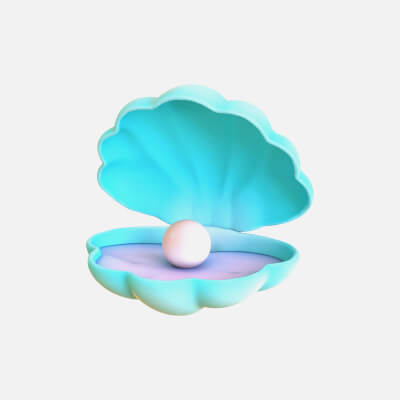 Sea Shell With Pearl 02 - 3D Model by Mayaz