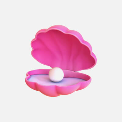 Sea Shell with Pearl 03 - 3D Model by Mayaz