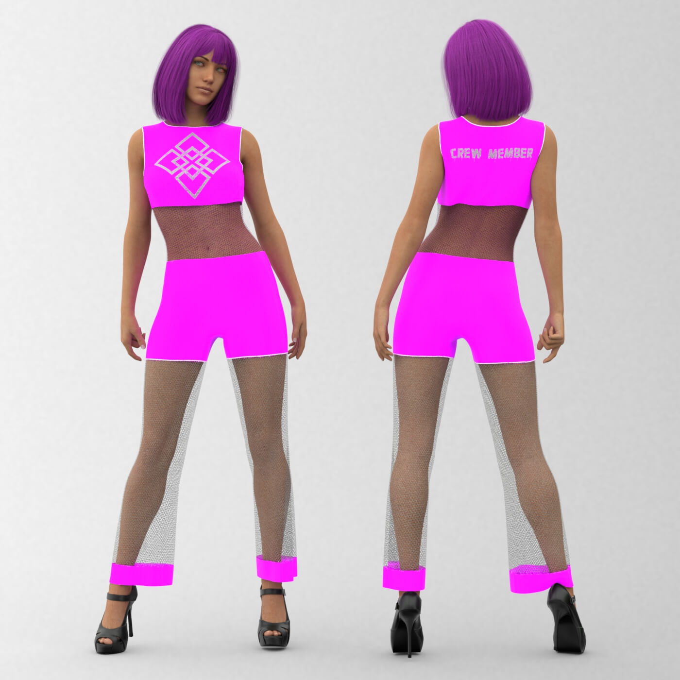 Crew Neck Pantsuit Add#2 - Free Daz Content by mbit