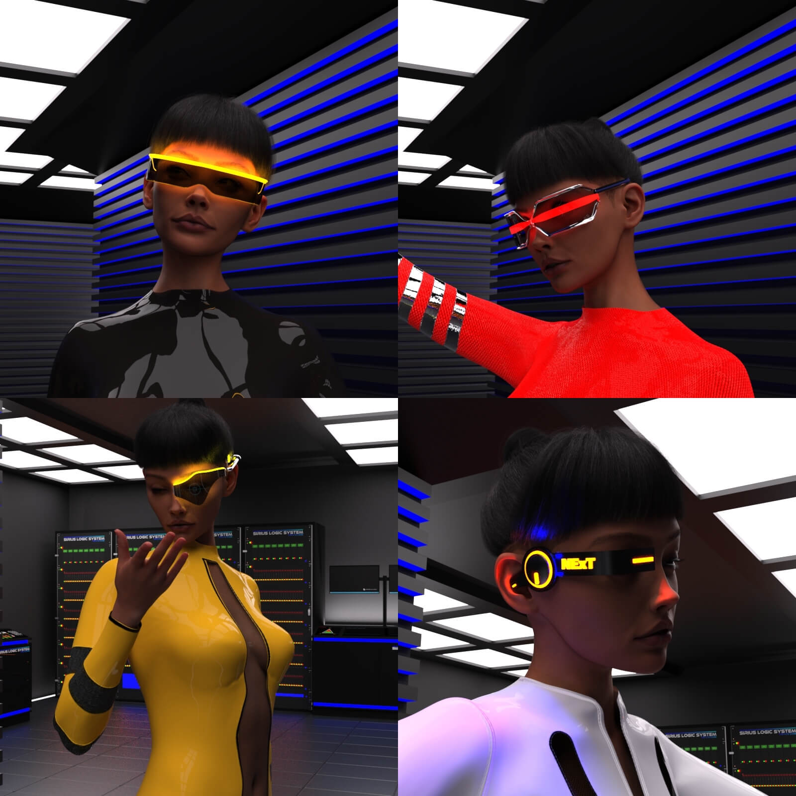 CyberGlasses for Genesis 9 - Free Daz Content by mbit
