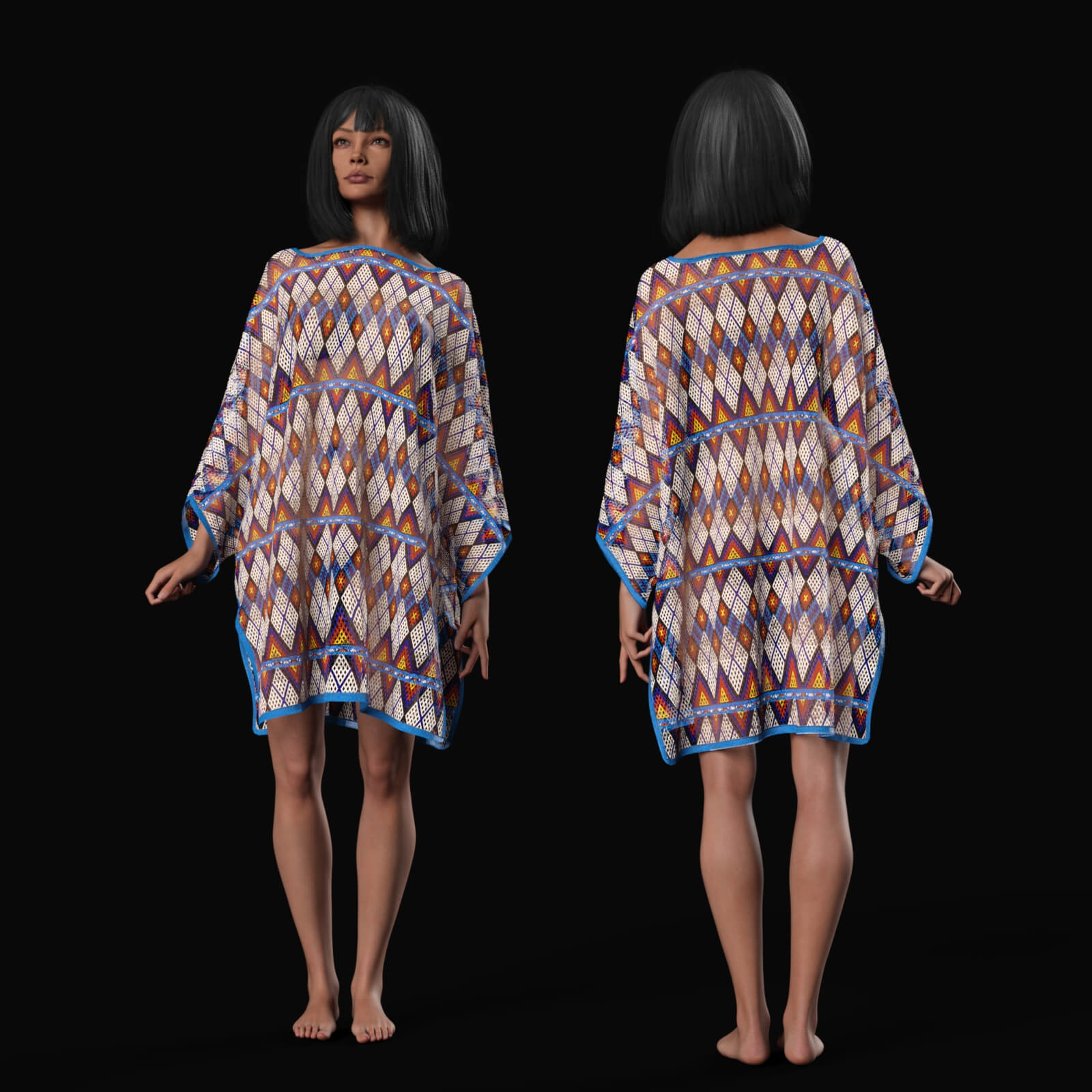 dForce Poncho for Genesis 8, 8.1 and 9 - Daz Content by mbit