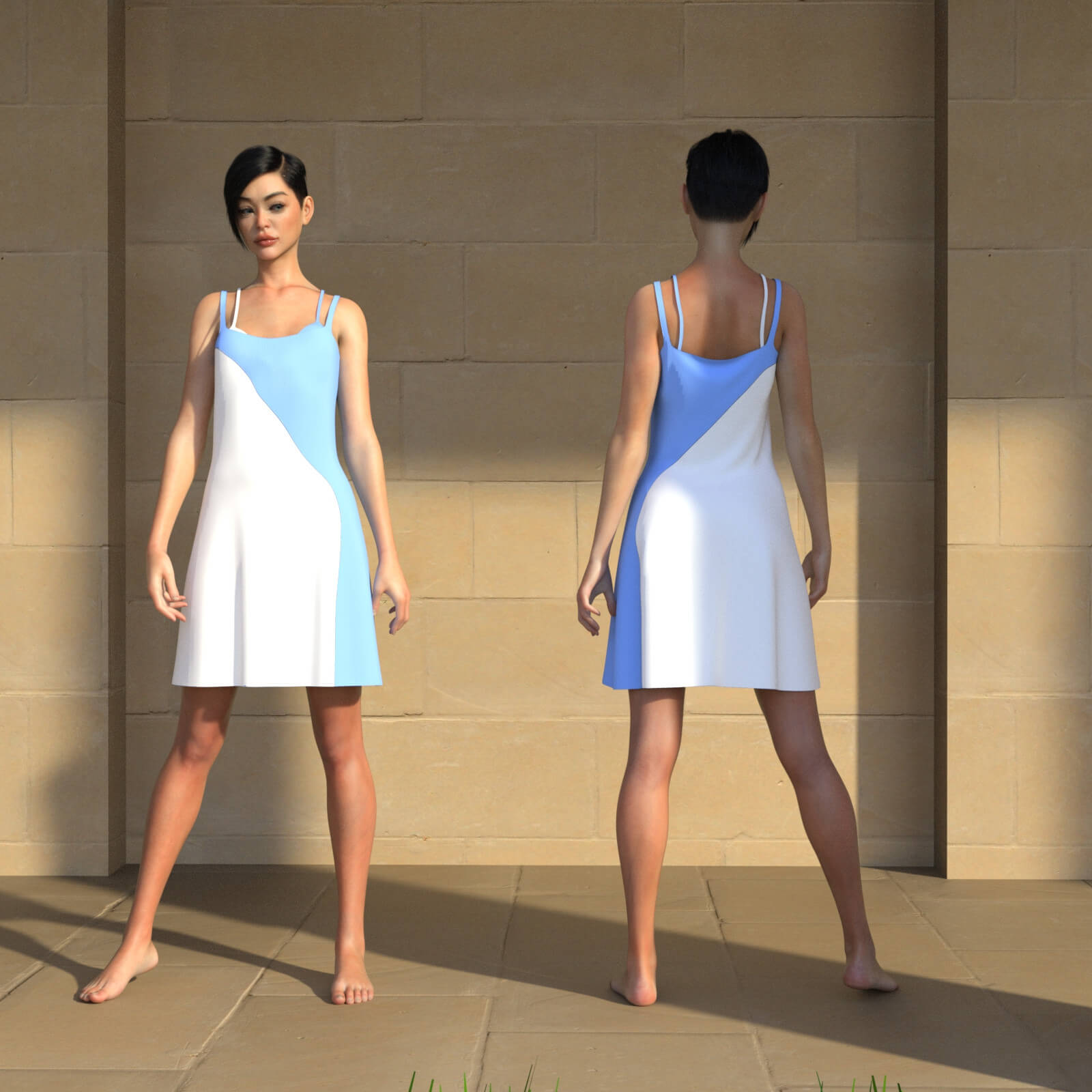 dForce Summer Dress III Texture Add #1 - Free Daz Content by mbit