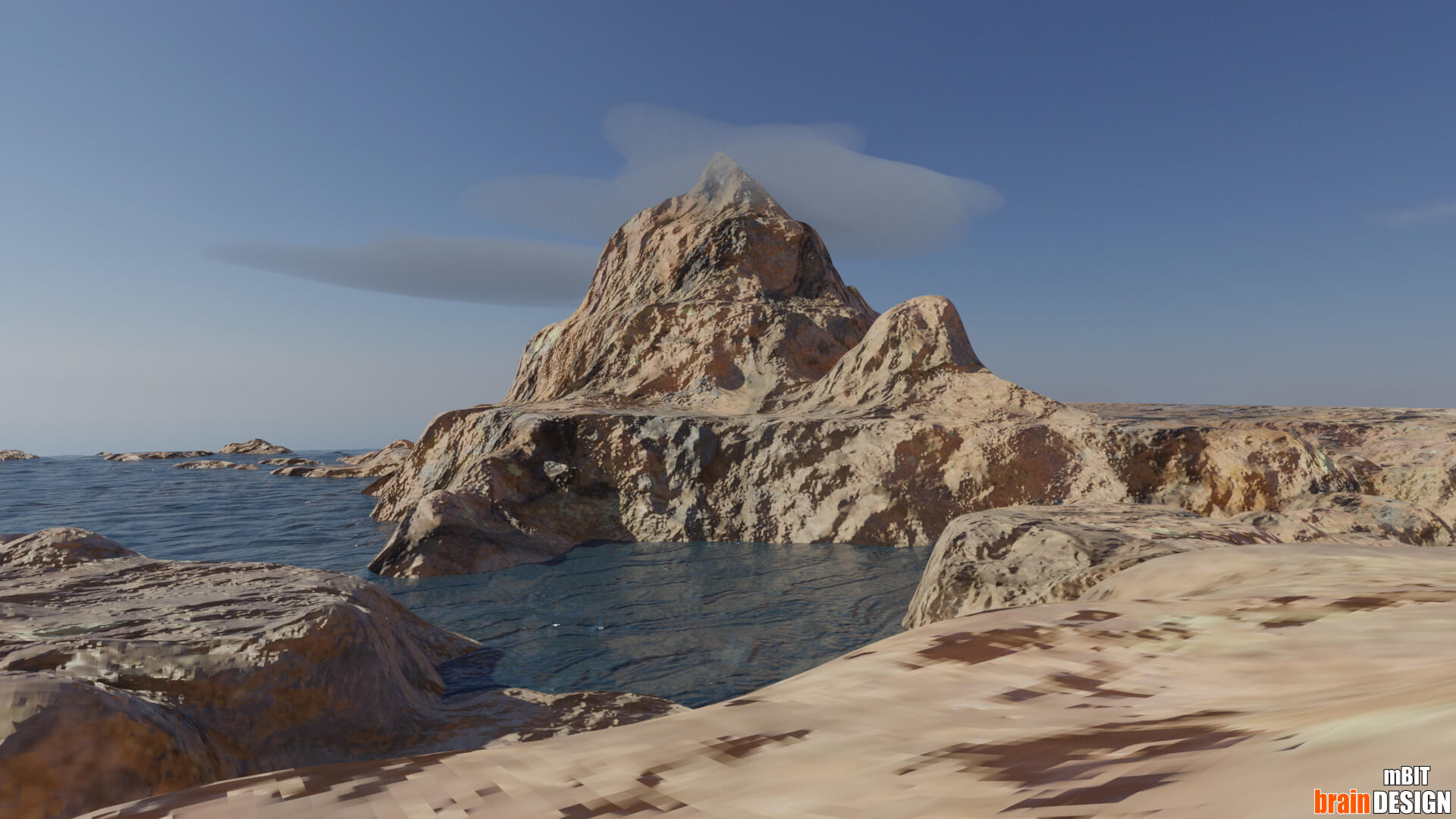 A Coast 3D Render, Digital Art by mbit