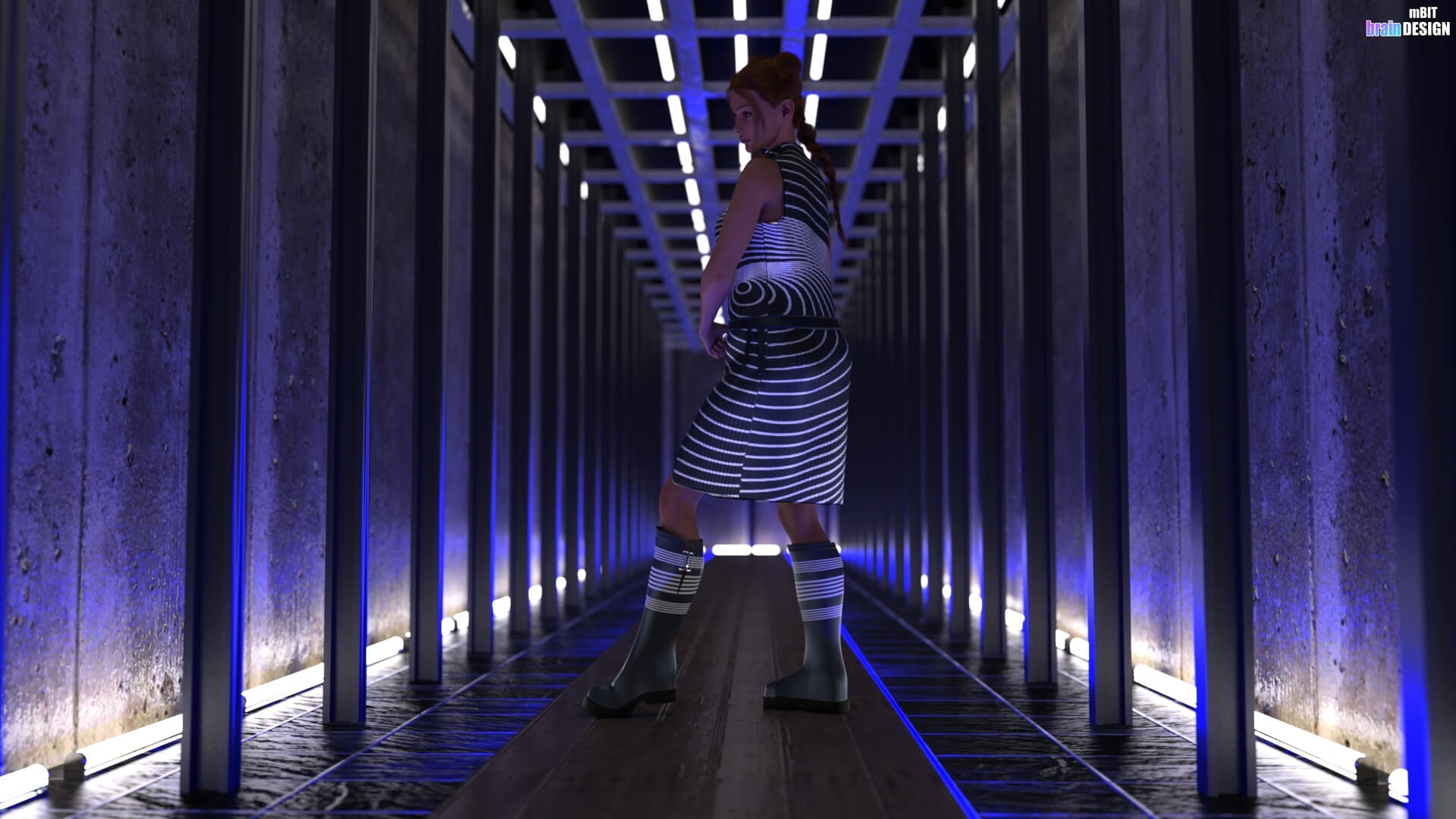 A Girl called Eleonora 3D Render, Digital Art by mbit