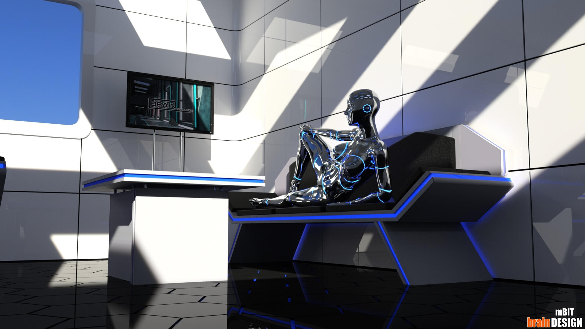 a Robot 3D Render, Digital Art by mbit