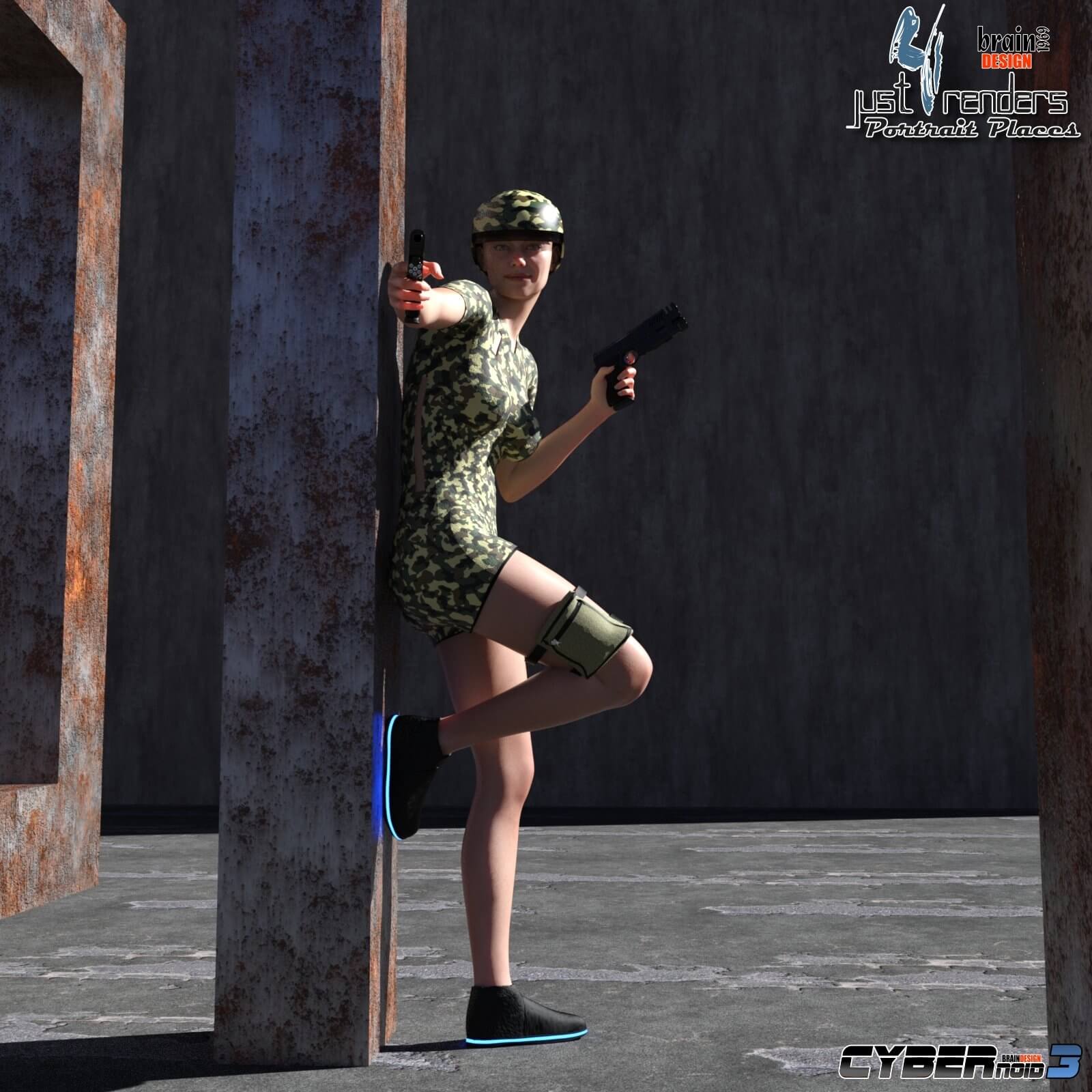 Cyber NOID 3 Bulletproof 3D Render, Digital Art by mbit