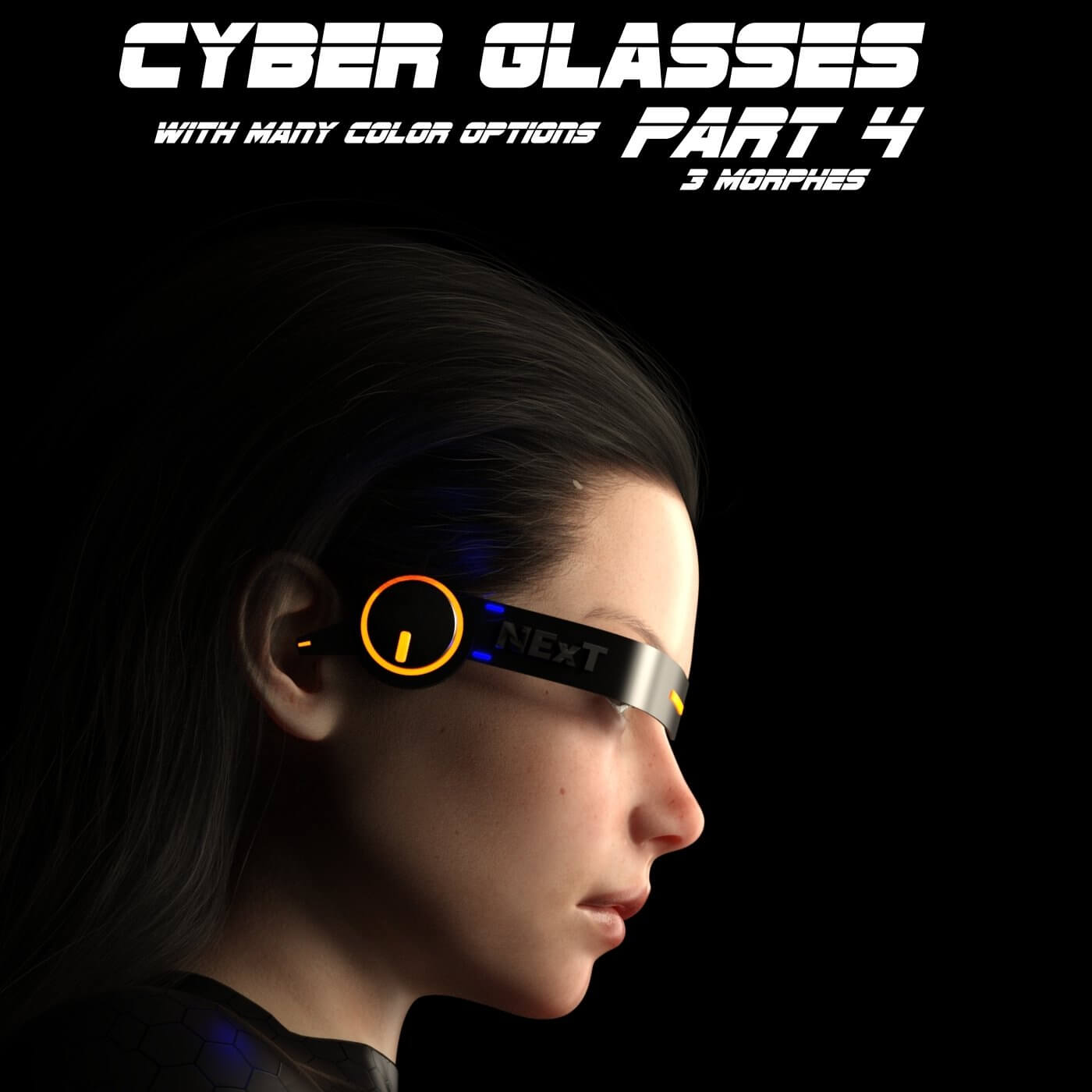 CyberGlasses 4 (Freebie) 3D Render, Digital Art by mbit