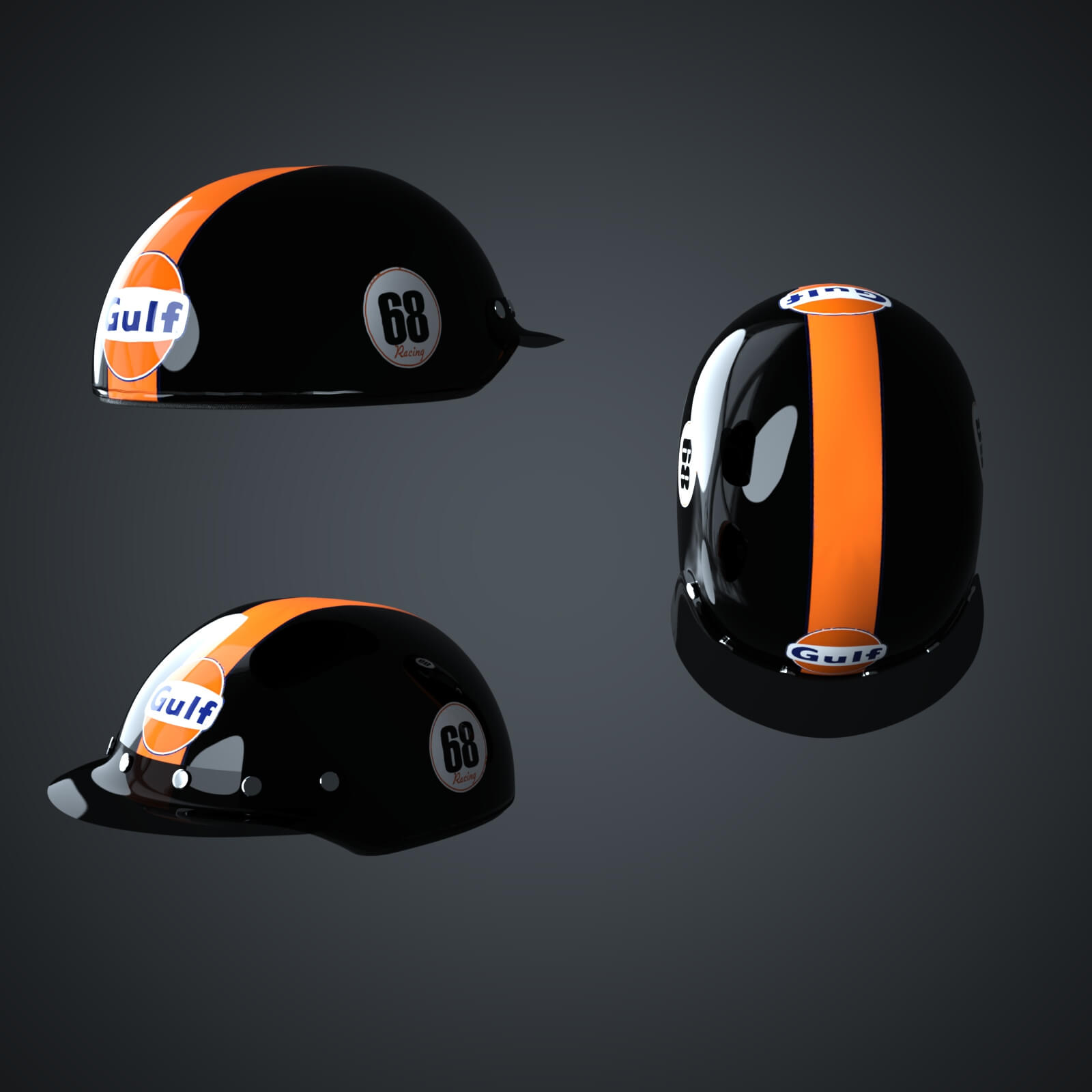 Half Helmet G8 3D Render, Digital Art by mbit