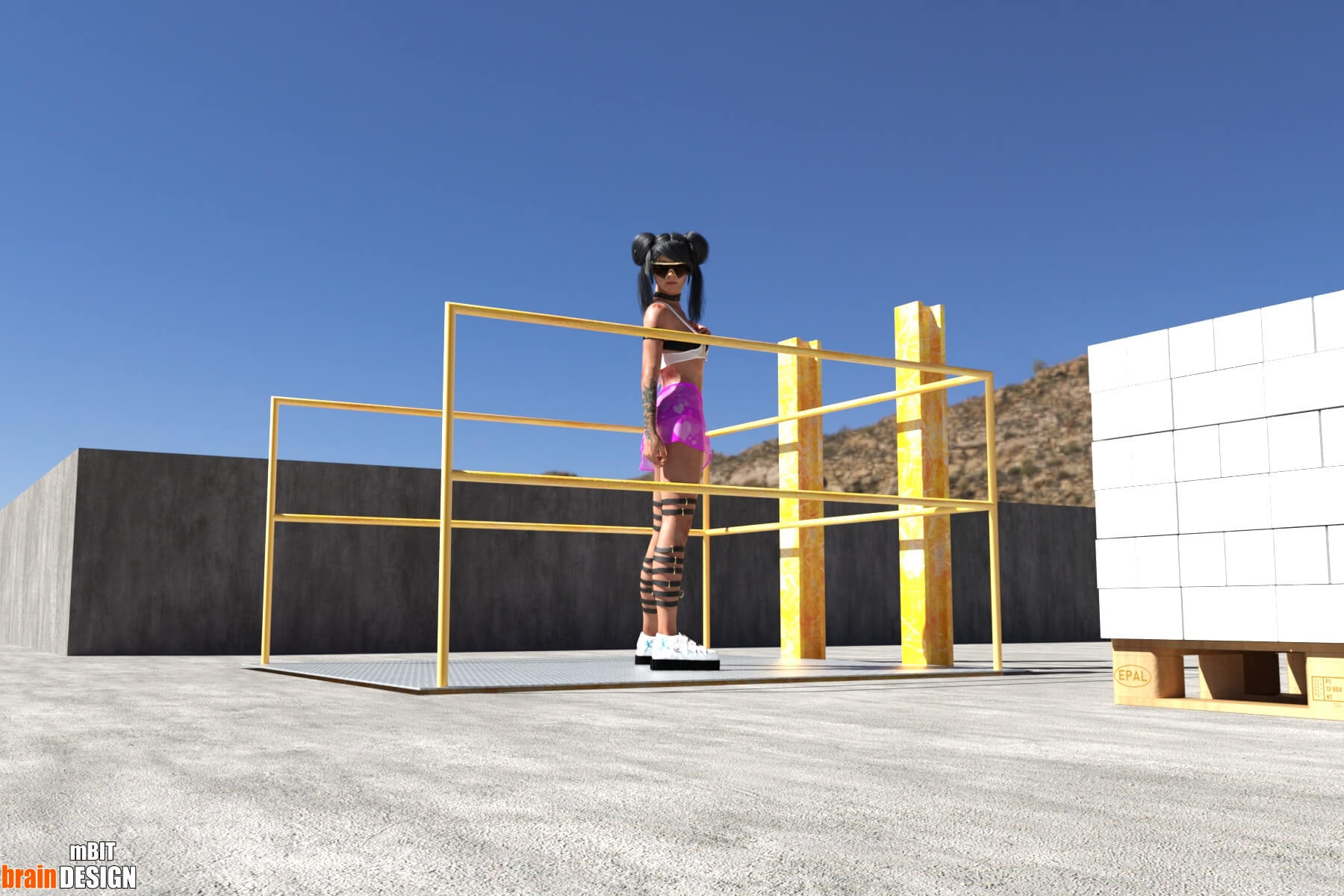 Hypno Girl 3D Render, Digital Art by mbit