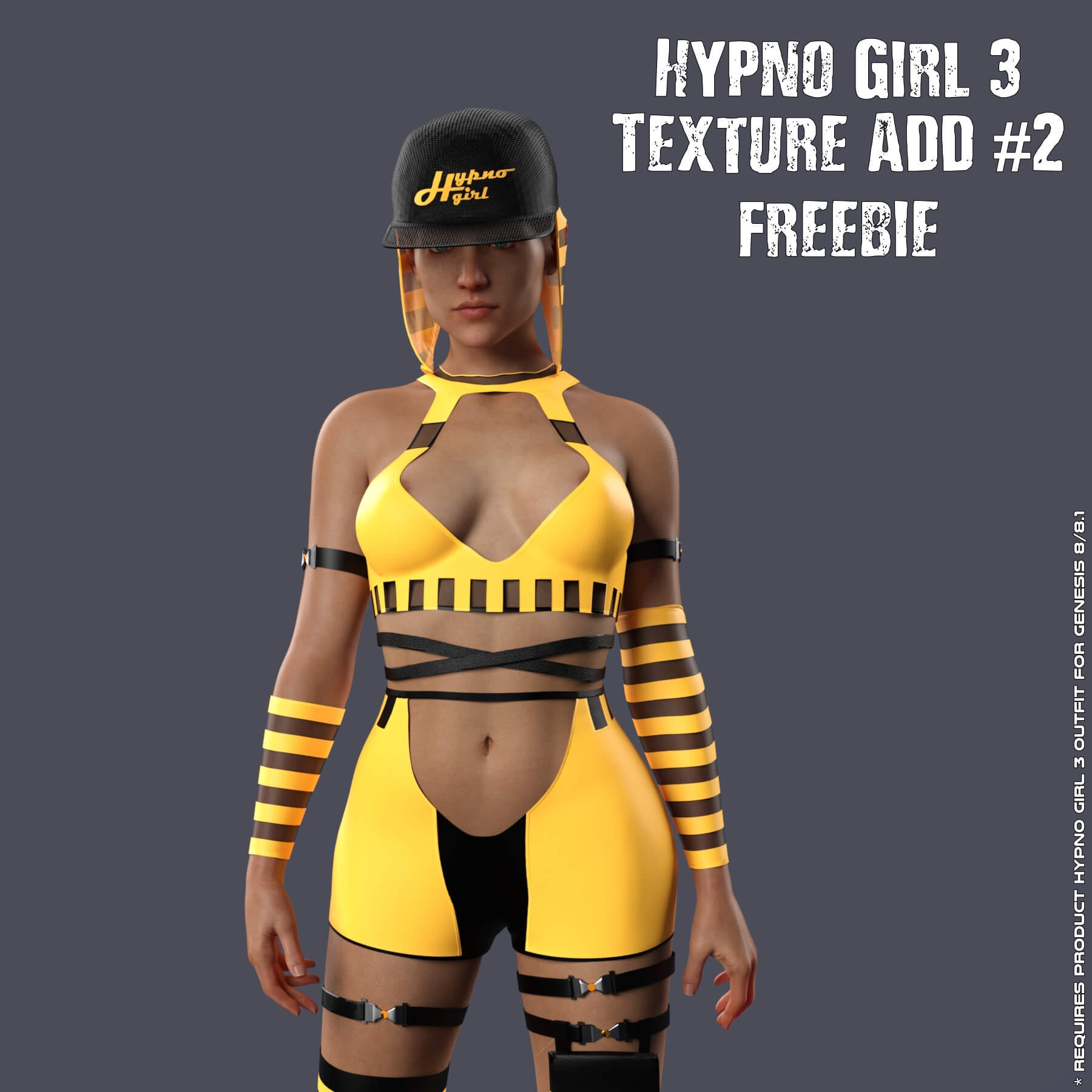 Hypno Girl 3 - Texture Add #2 freebie 3D Render by mbit