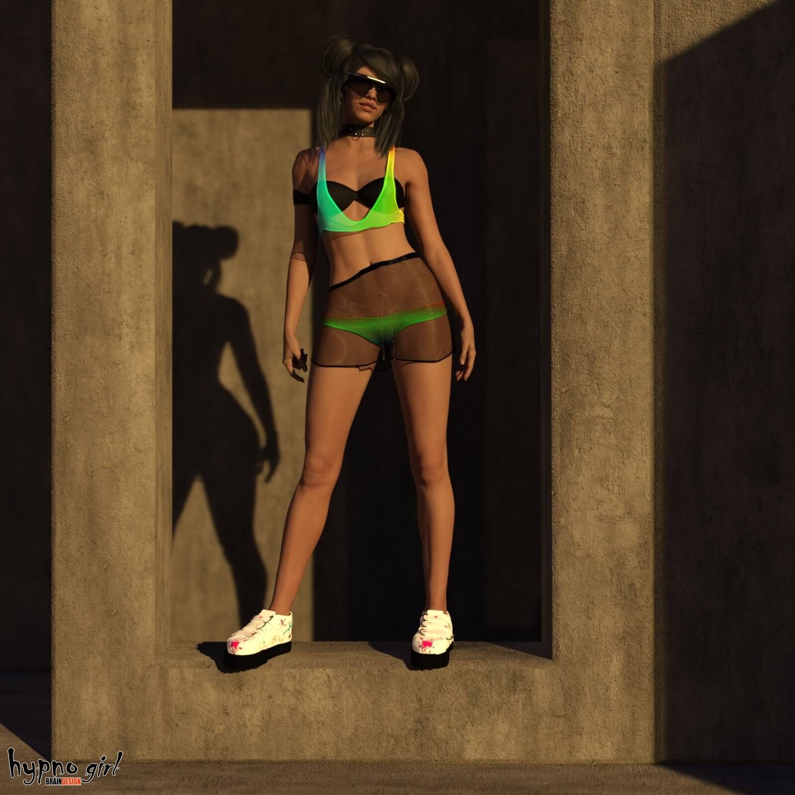 HypNo Girl 3D Render, Digital Art by mbit