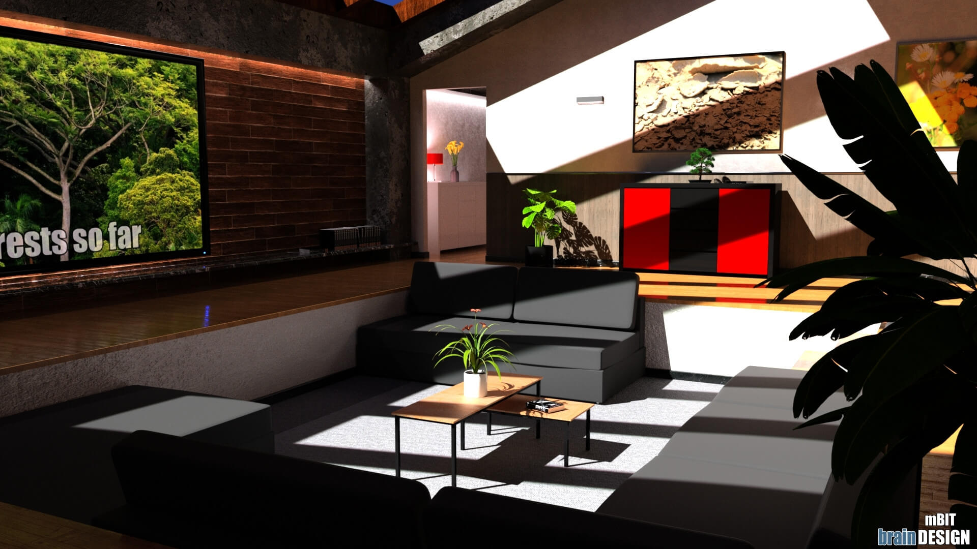 Living Room 3D Render | RenderHub Gallery