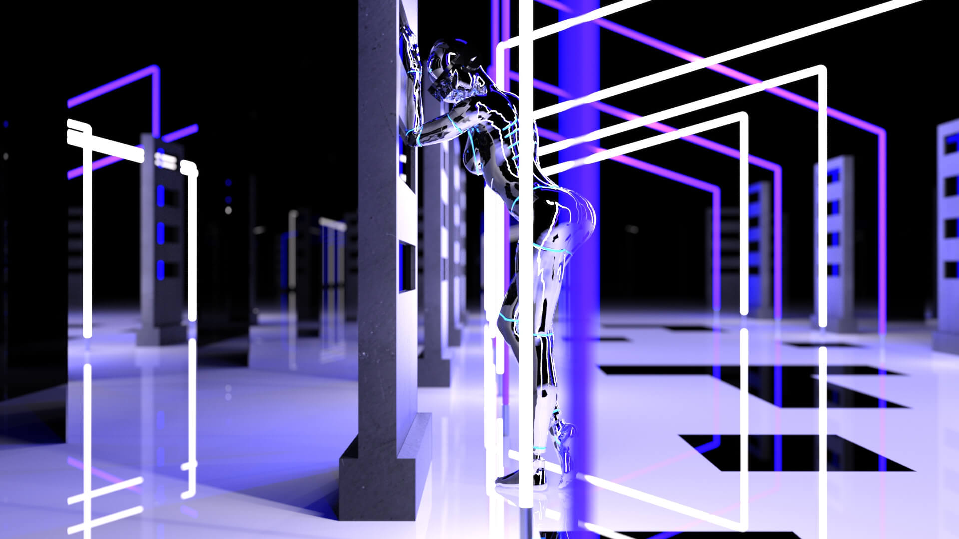 Mirrors 3D Render, Digital Art by mbit