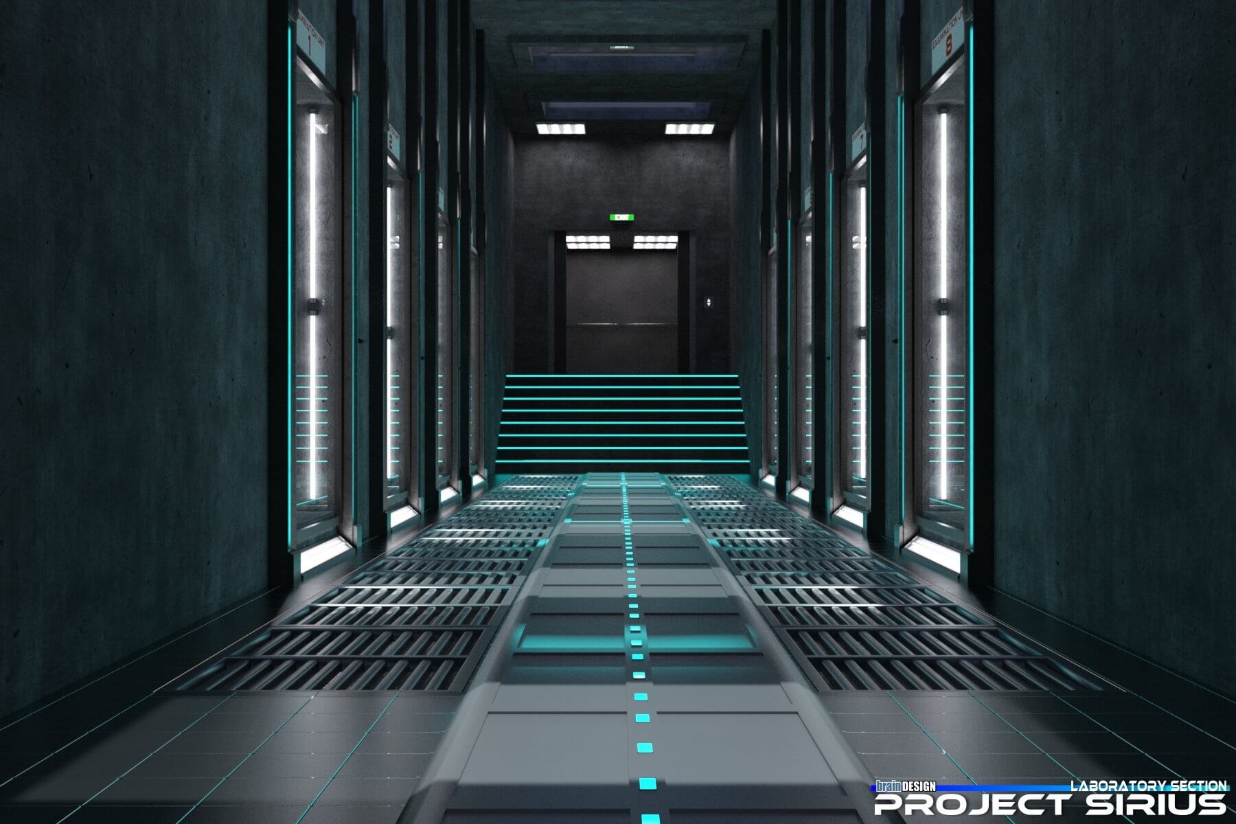 Project Sirius Laboratory Section 3D Render, Digital Art by mbit