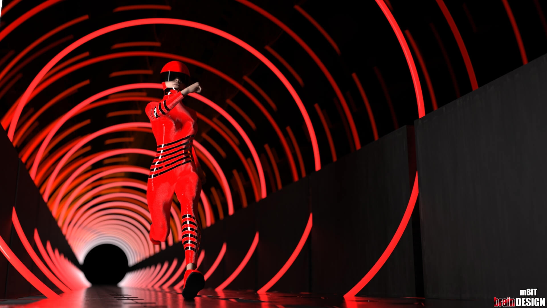 Red 3D Render, Digital Art by mbit