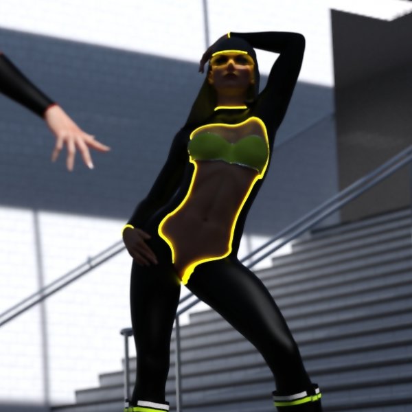Hypno Girl 2 Outfit 3D Render | RenderHub Gallery